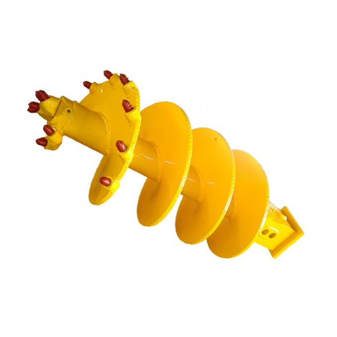 Portable Earth 600mm Rock Drilling Auger With Tungsten Carbide Bullet Teeth